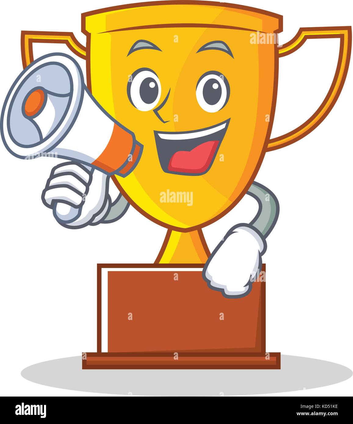 With megaphone trophy character cartoon style Stock Vector Image & Art ...