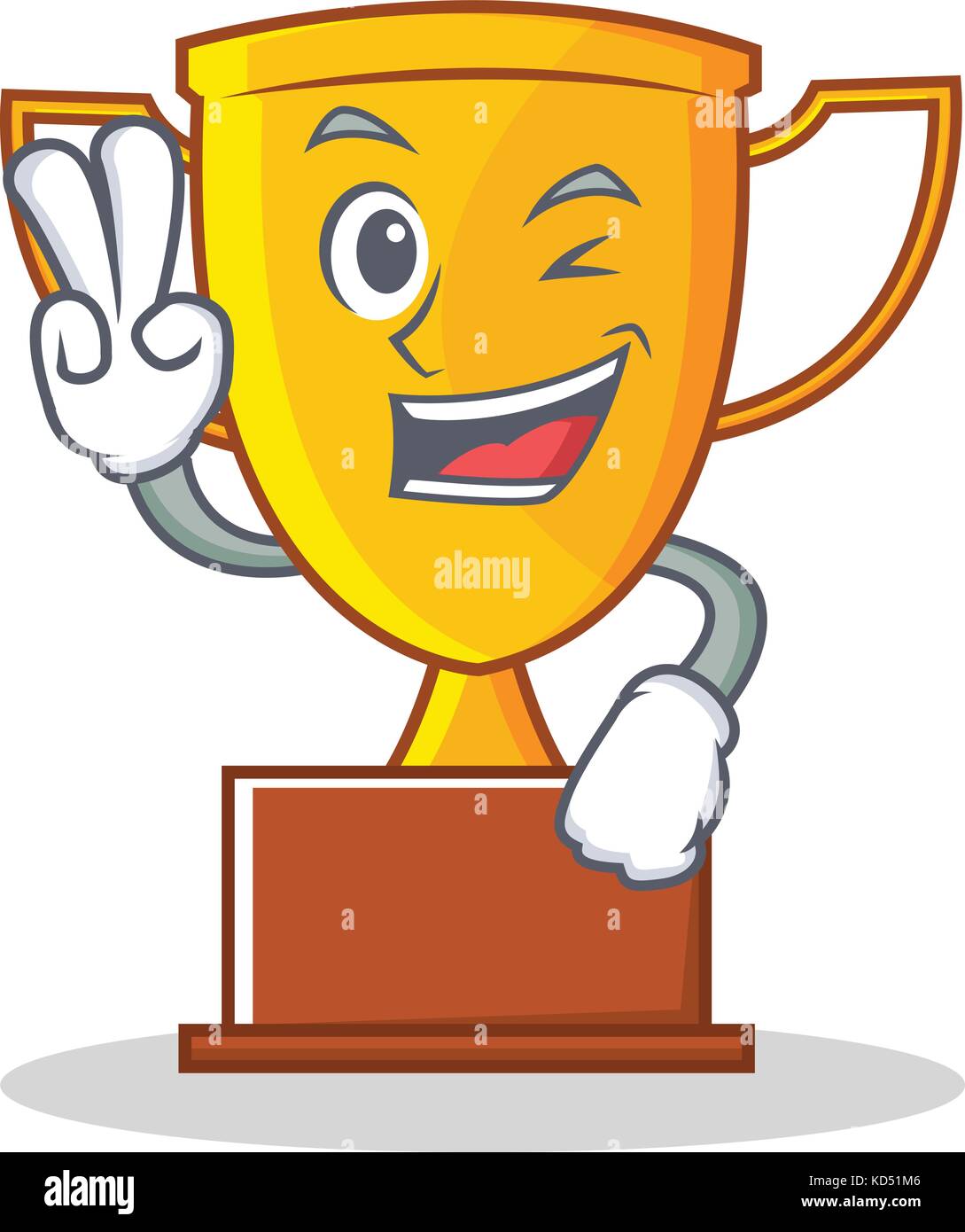 Two finger trophy character cartoon style Stock Vector Image & Art - Alamy