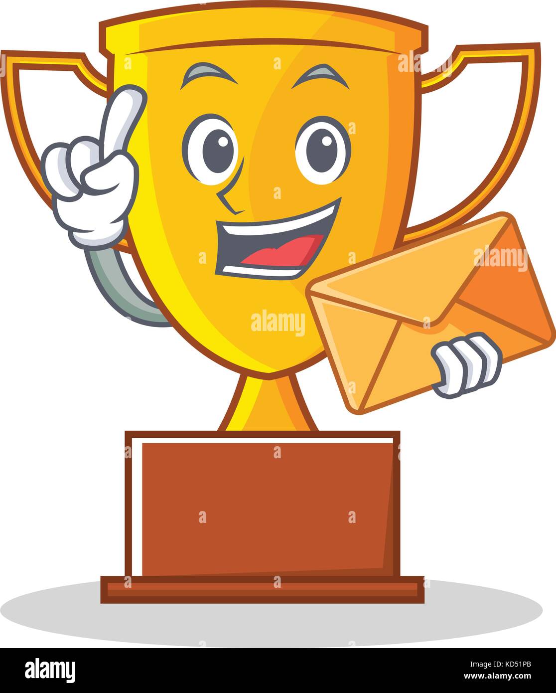 With envelope trophy character cartoon style Stock Vector Image & Art ...