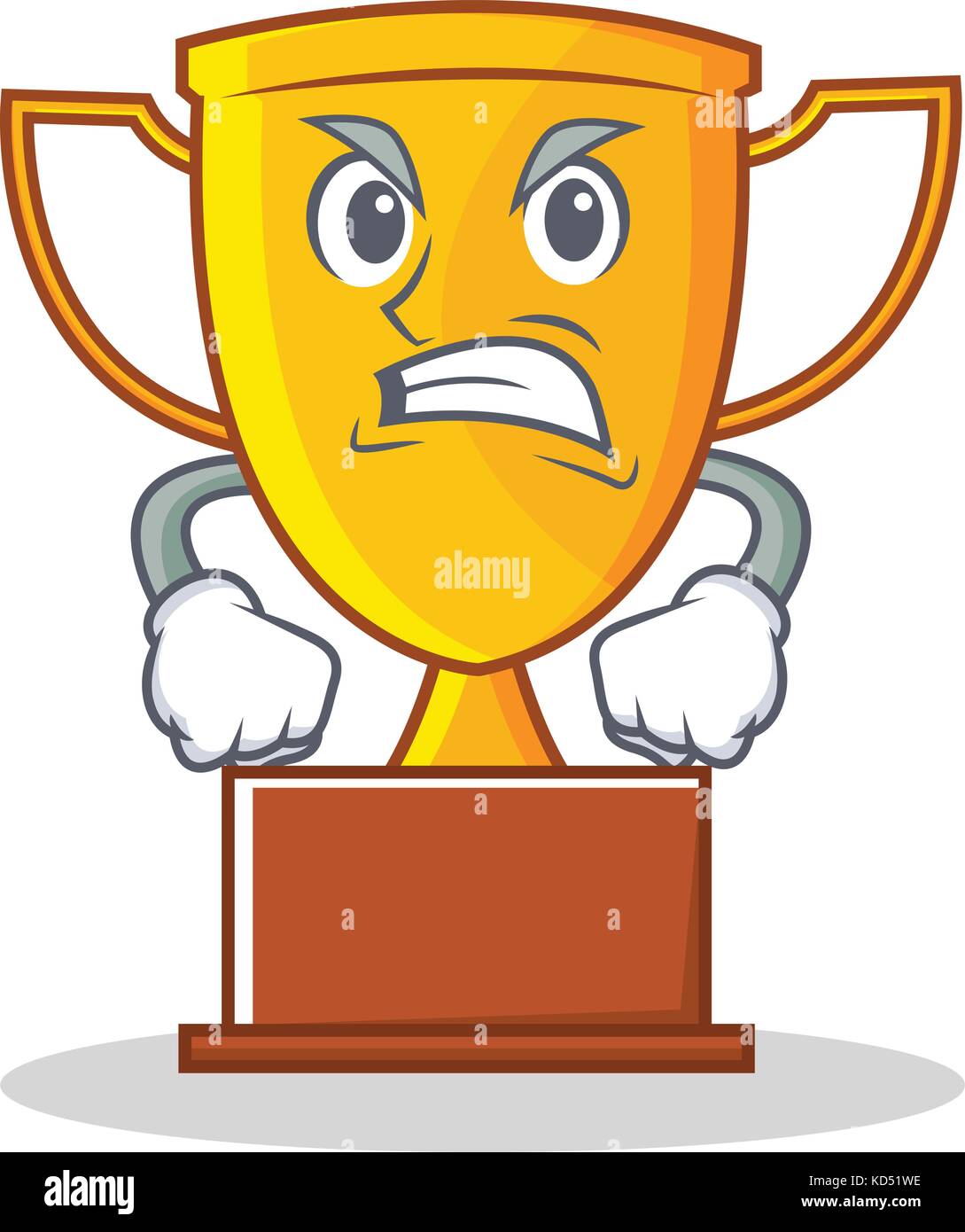 Angry trophy character cartoon style Stock Vector Image & Art - Alamy