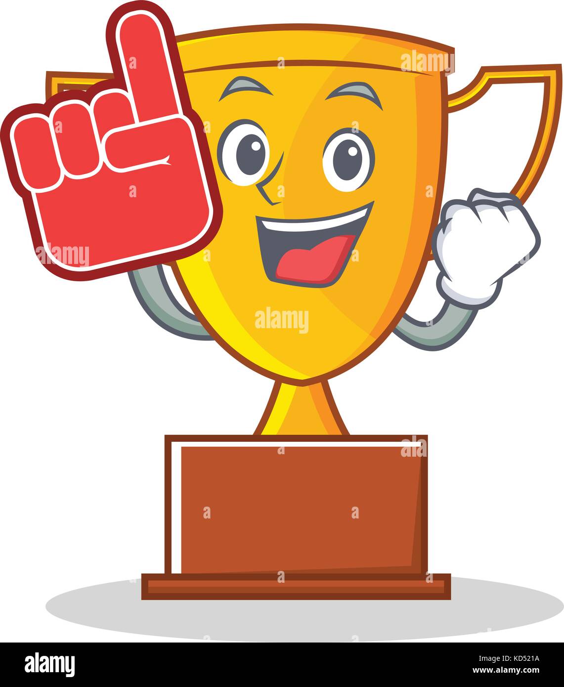 Foam finger trophy character cartoon style Stock Vector Image & Art - Alamy