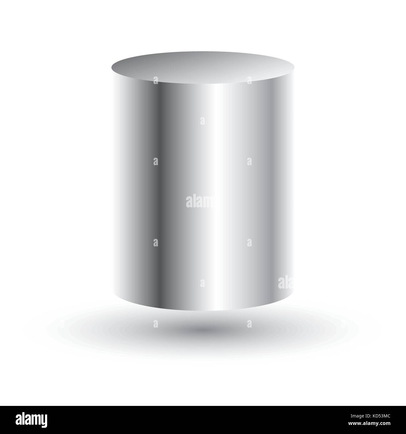 White Cylinder Isolated on White Background. Vector Illustration Stock ...