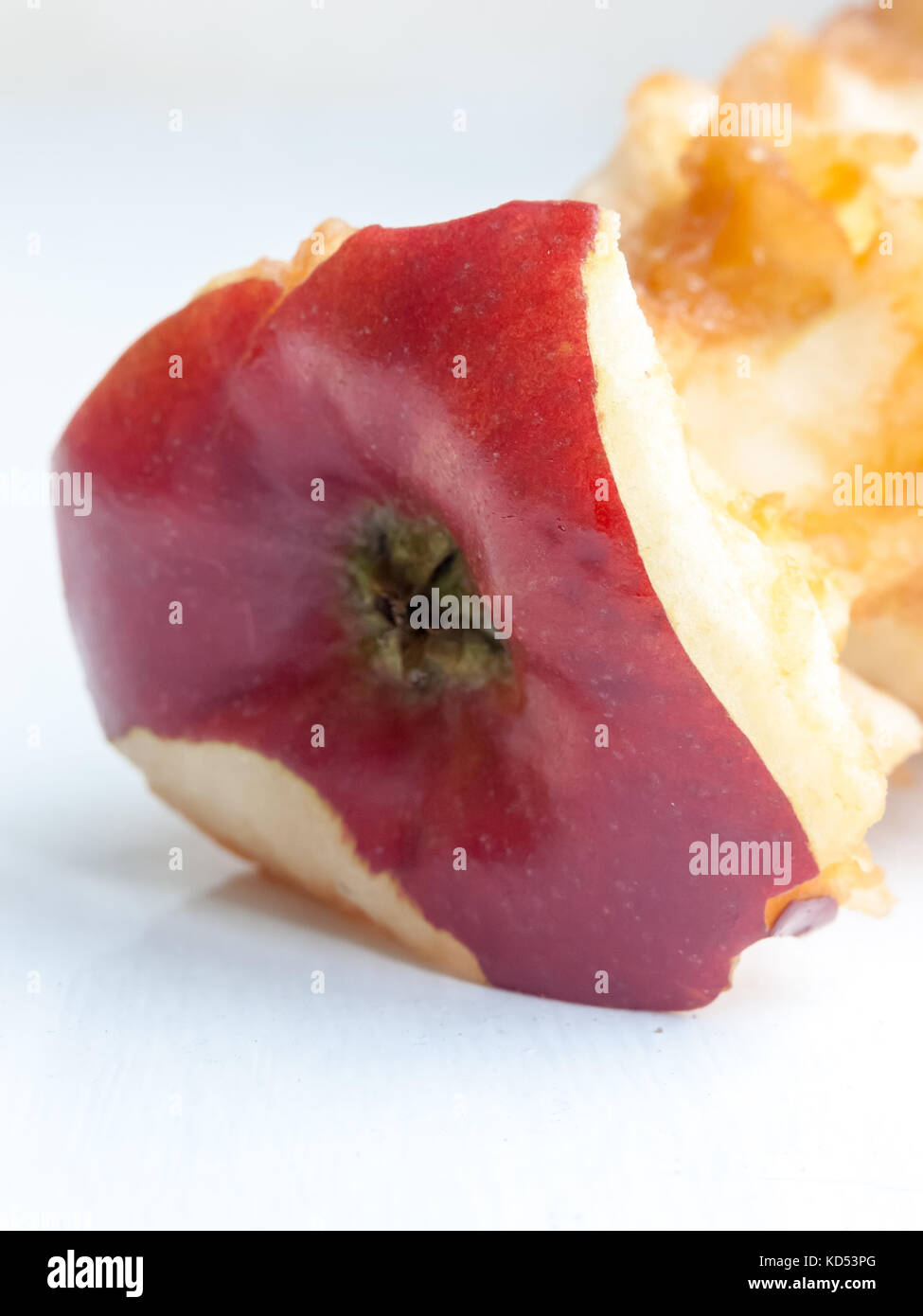 Red apple eaten core isolated white fruit hi-res stock photography and ...