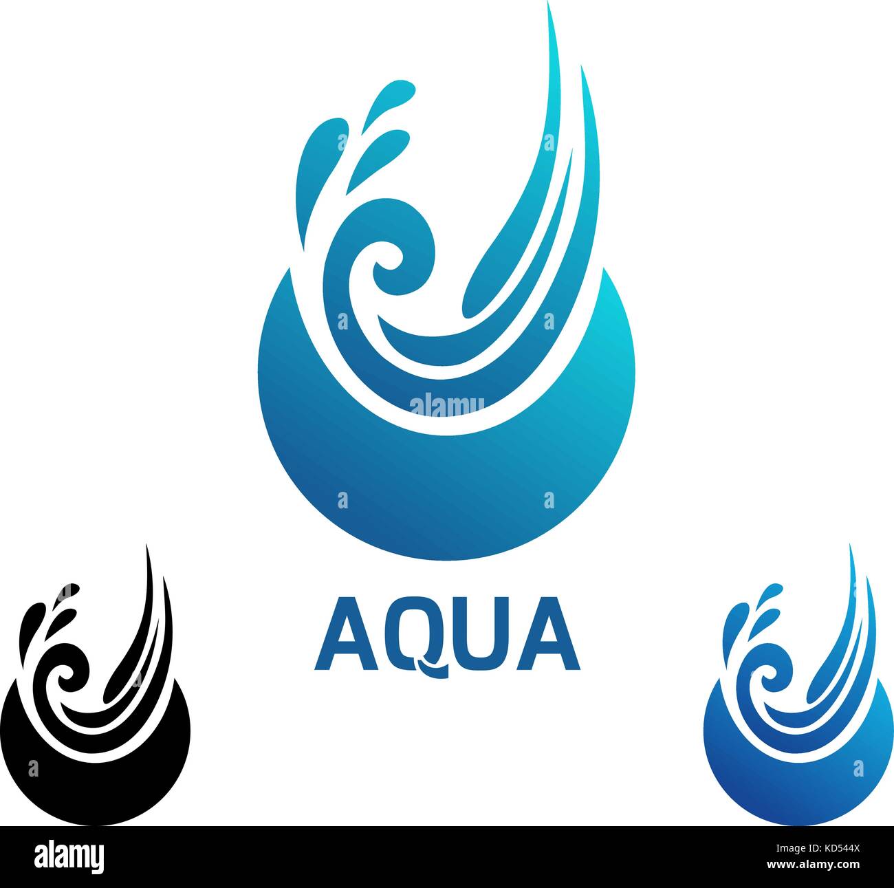 Design modern aqua logo Stock Vector Image & Art - Alamy