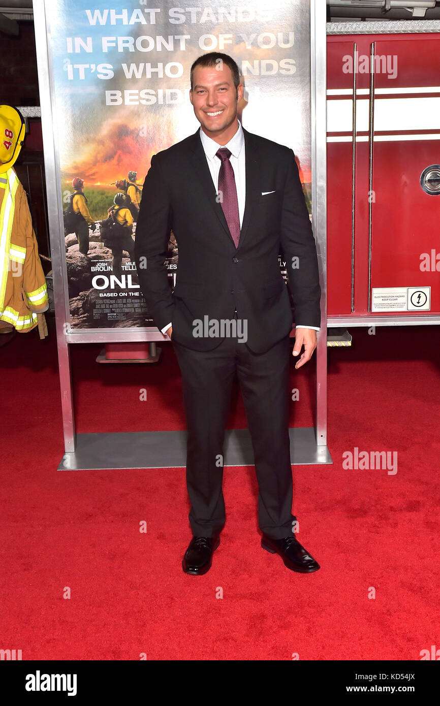Nicholas Jenks attends the 'Only the Brave' premiere at Regency Village ...