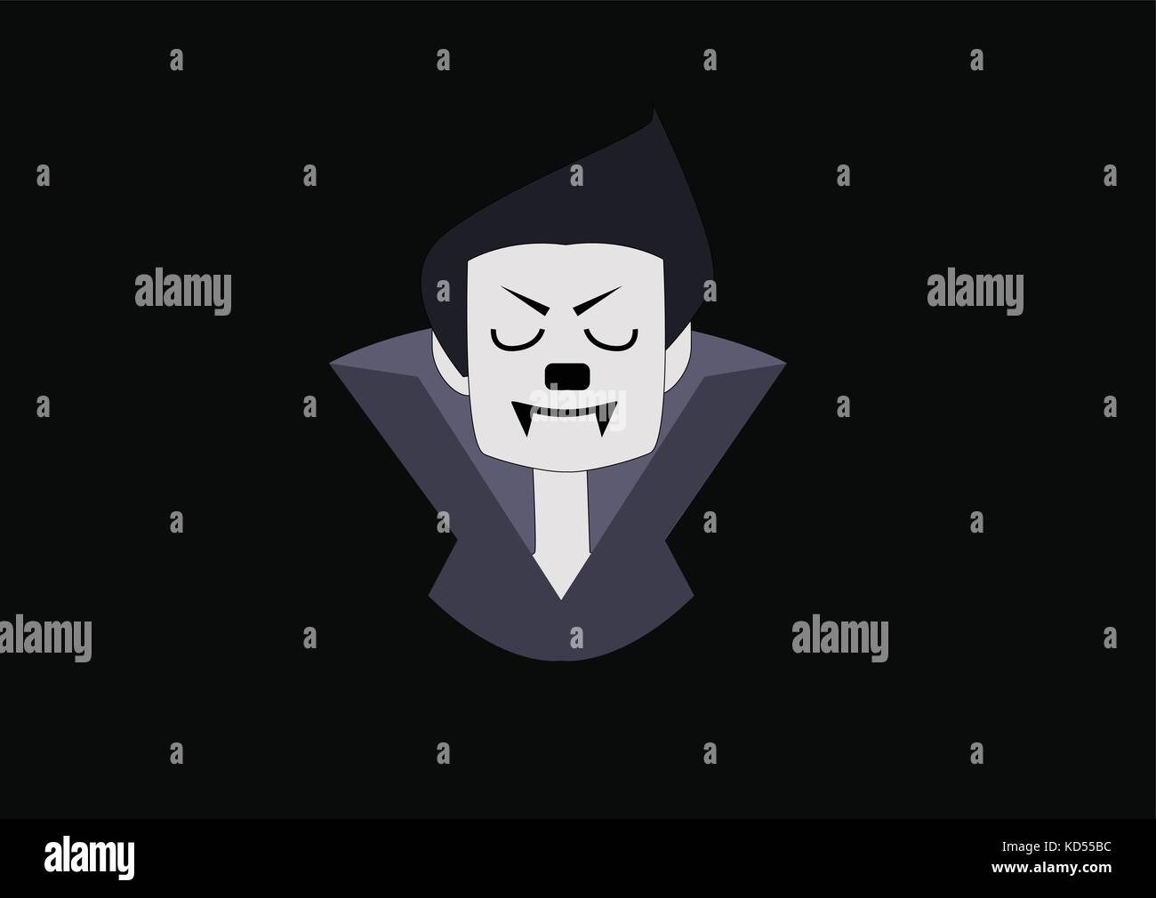 head vampire monster on a dark background Stock Vector Image & Art - Alamy