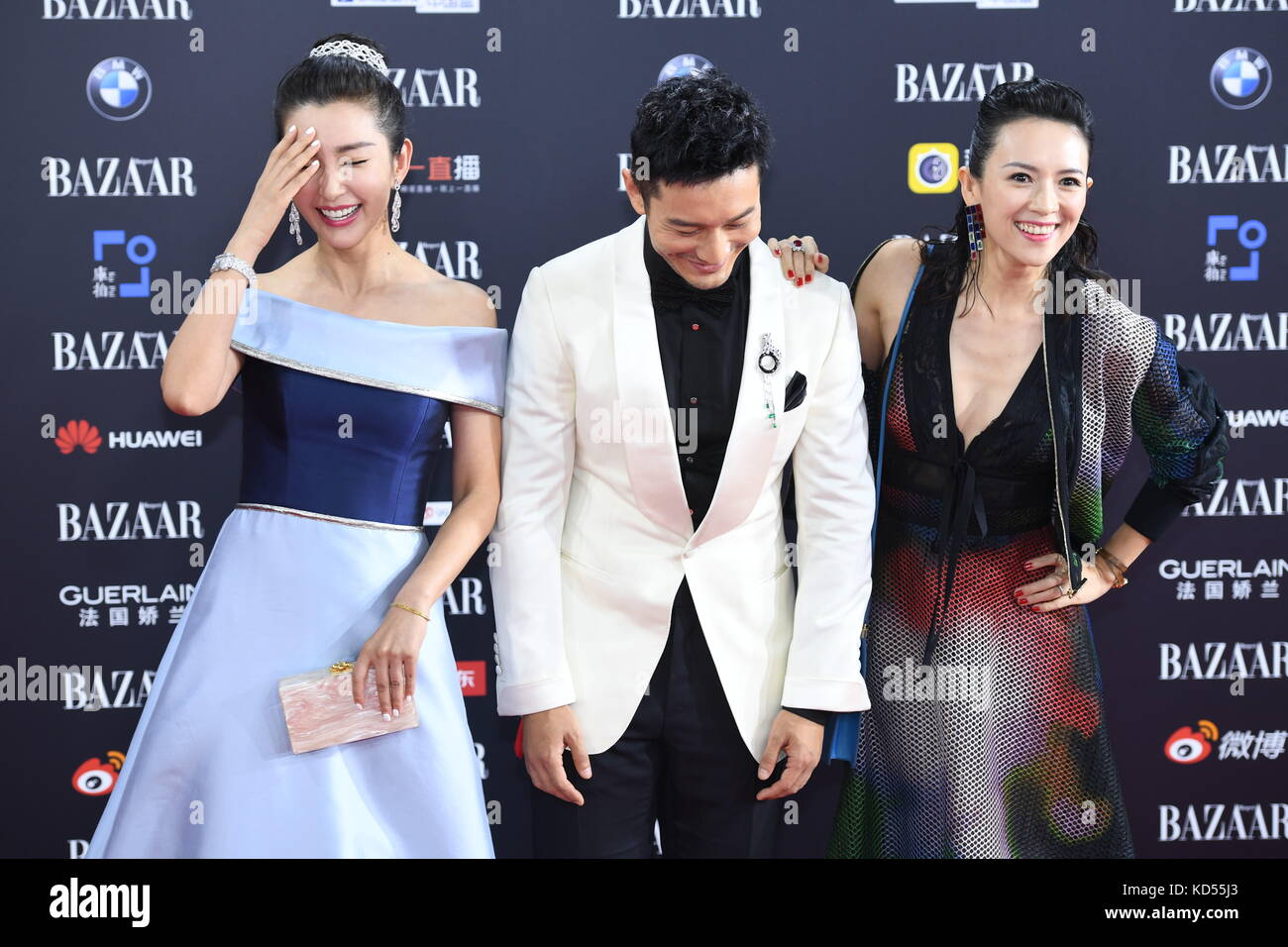 2017 Bazaar Star Charity Night Gala - Arrivals Featuring: Huang Xiaoming, Li Bingbing, Zhang ...