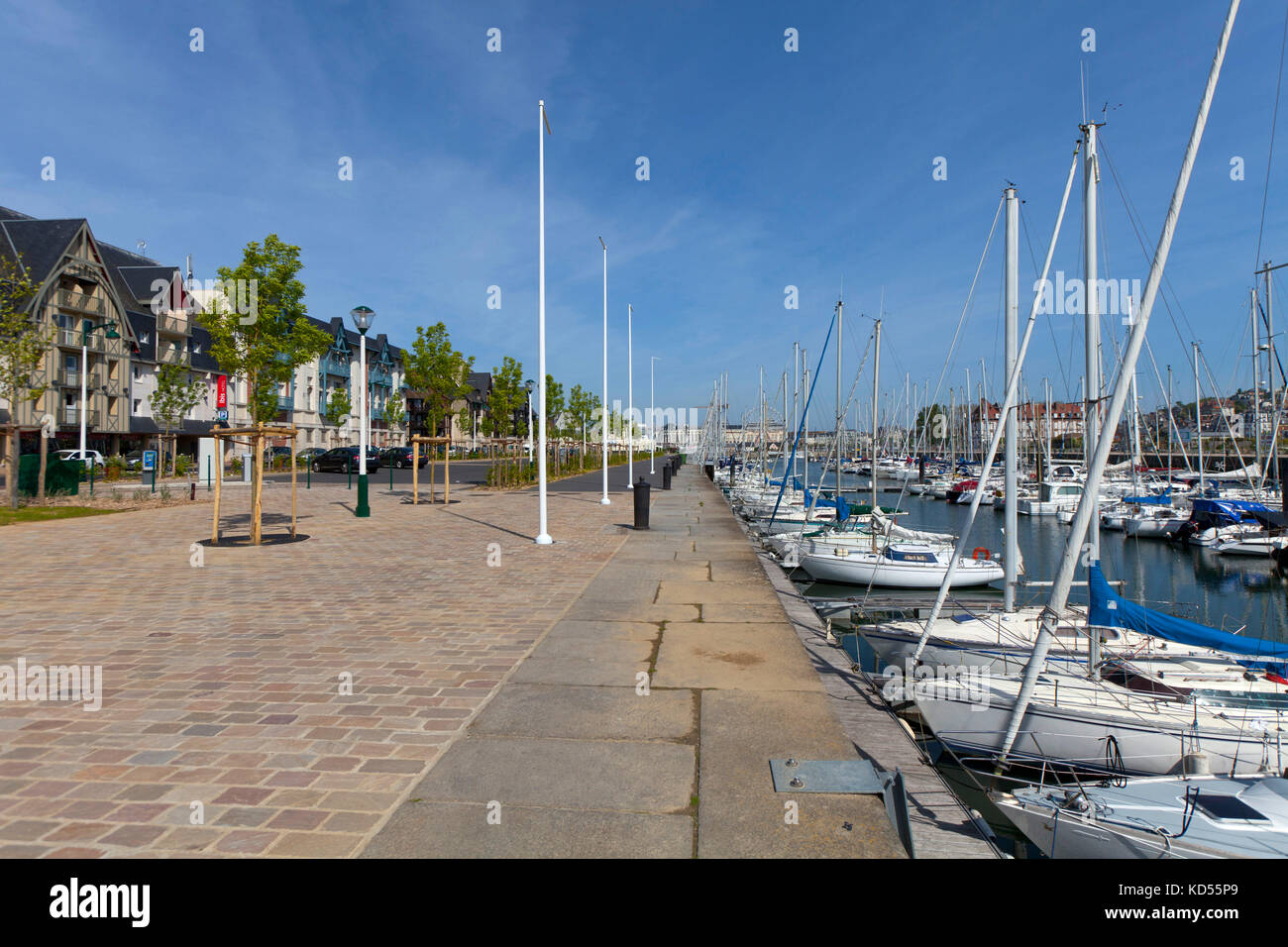 The Norman coast in the area called "Cote Fleurie": the seaside resort ...