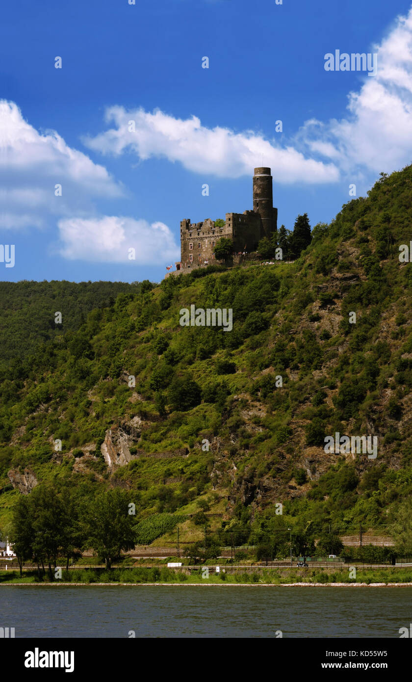 Castle Maus, Mouse Castle, St. Goarshausen, Germany Stock Photo - Alamy