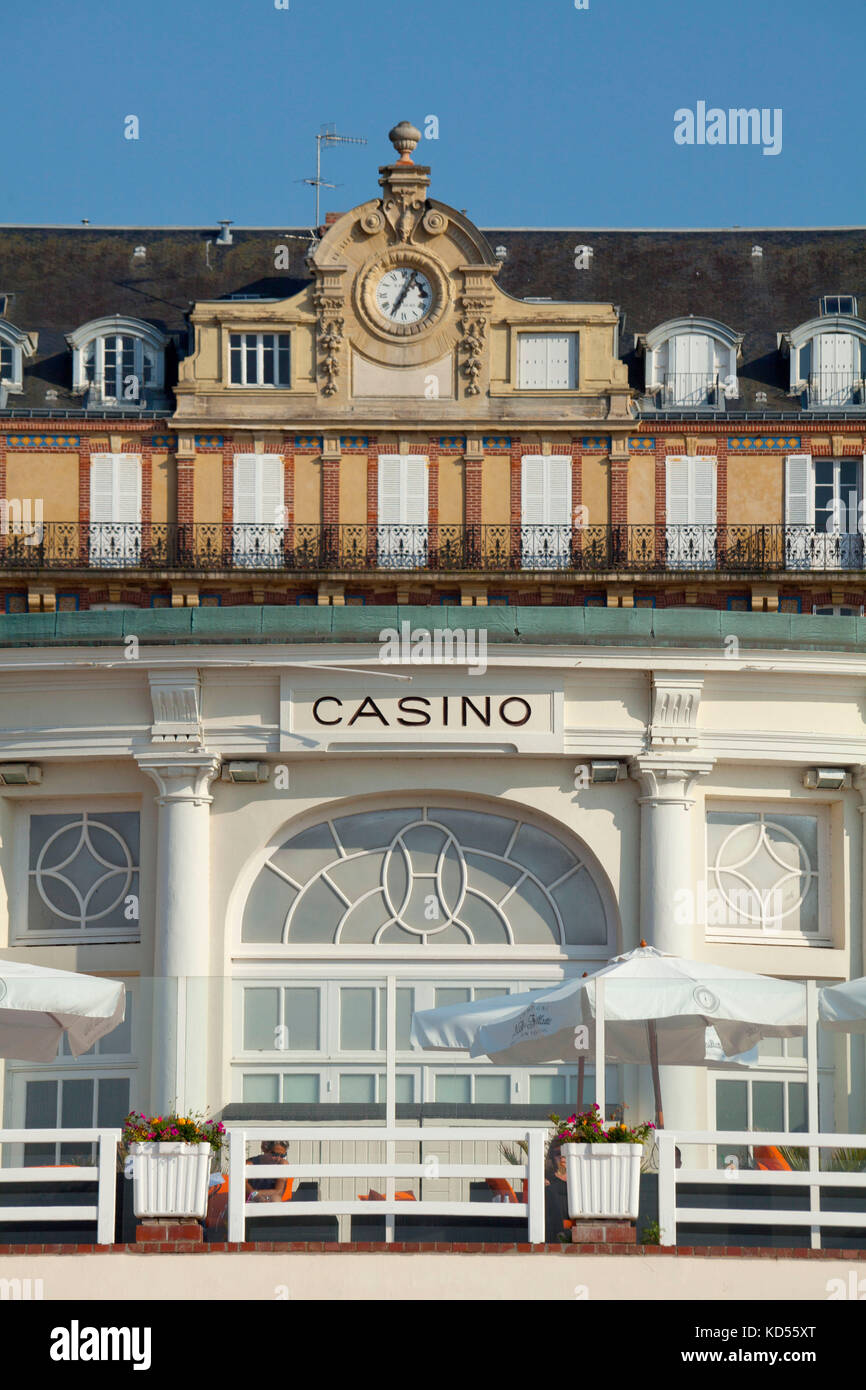 Coast of Normandy in Houlgate (north-western France), along the coastal ...