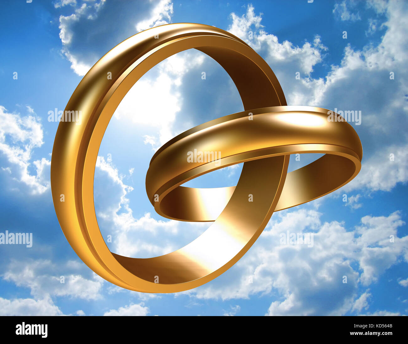 Two gold rings hi-res stock photography and images - Alamy