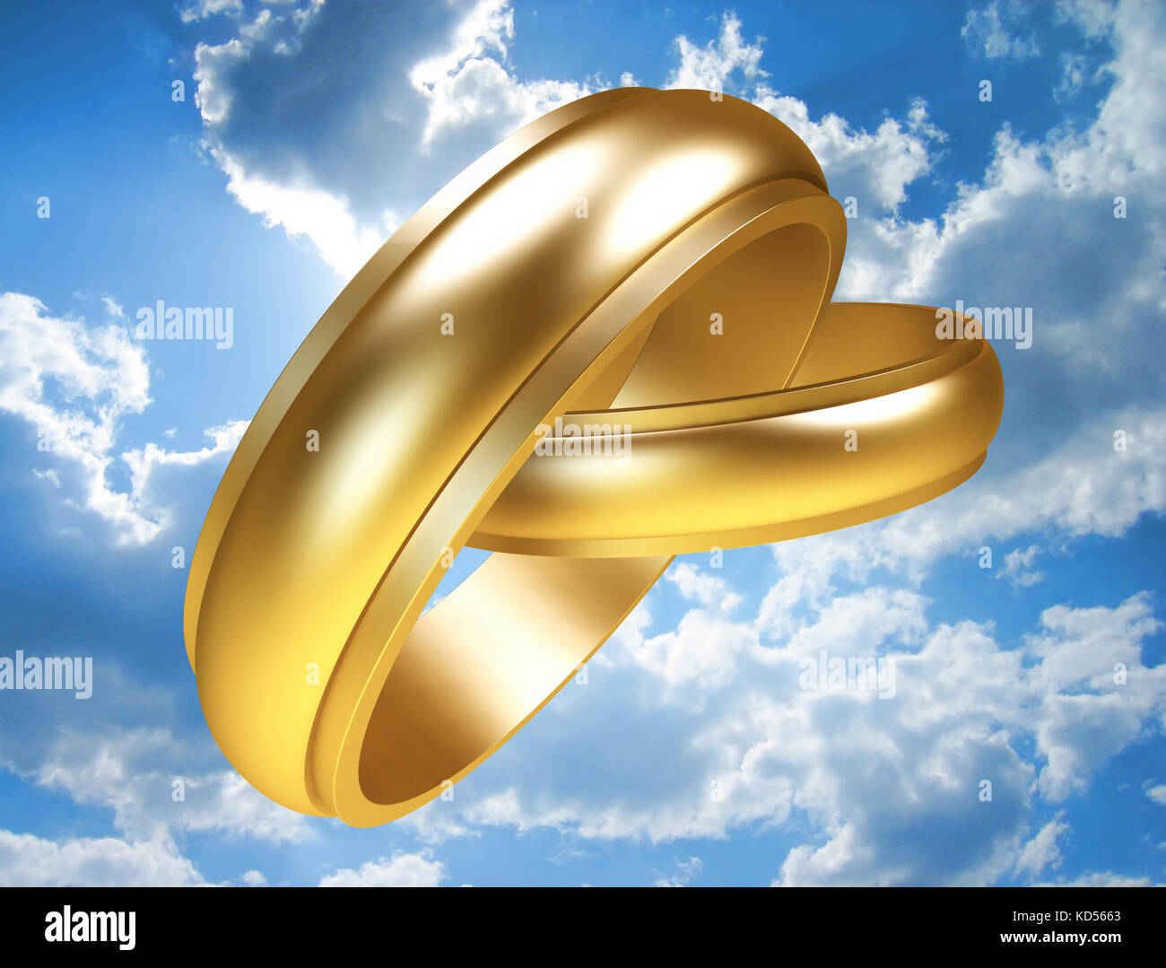 Interlocked wedding rings hi-res stock photography and images - Alamy