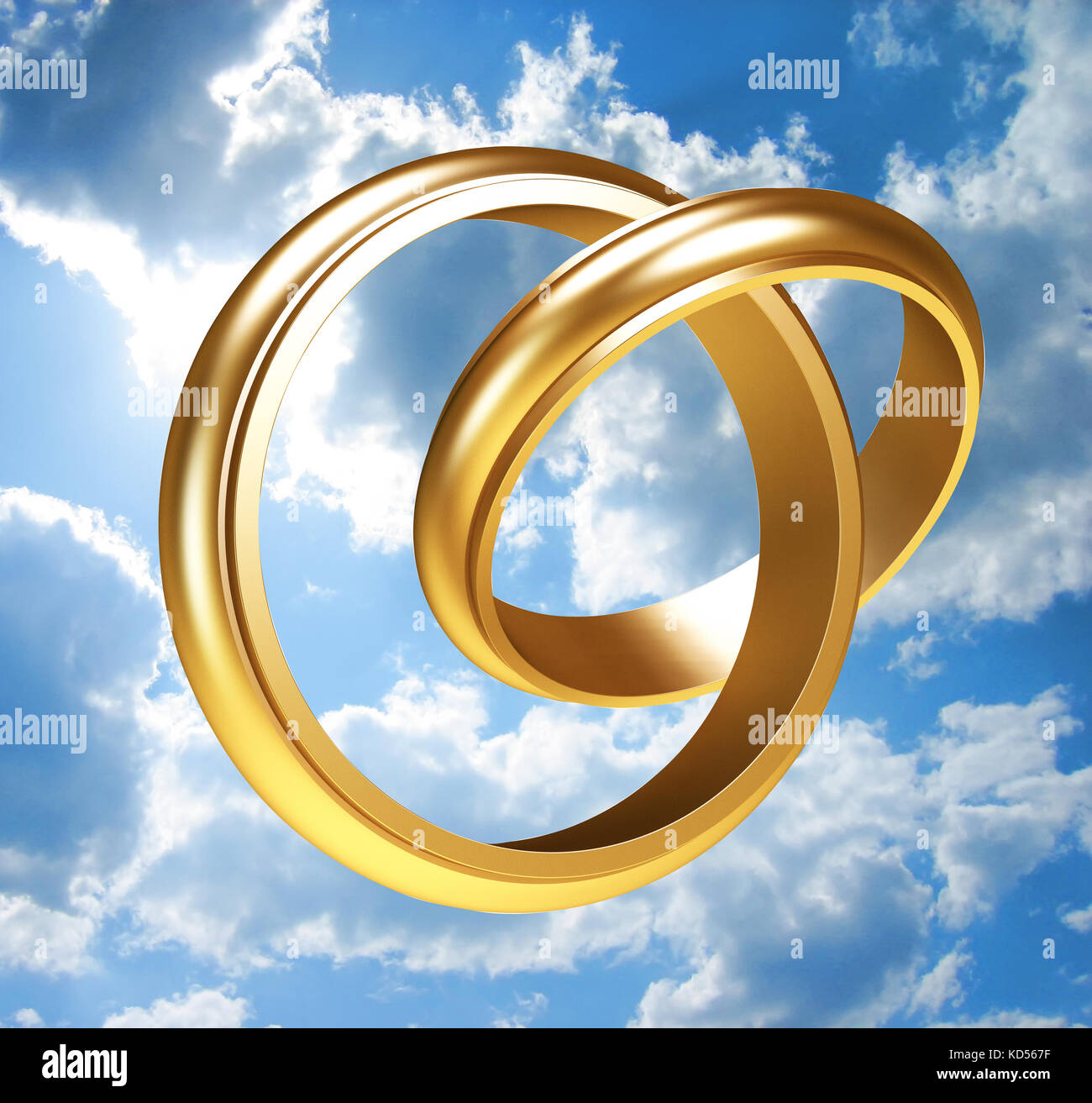 Interlocked wedding rings hi-res stock photography and images - Alamy