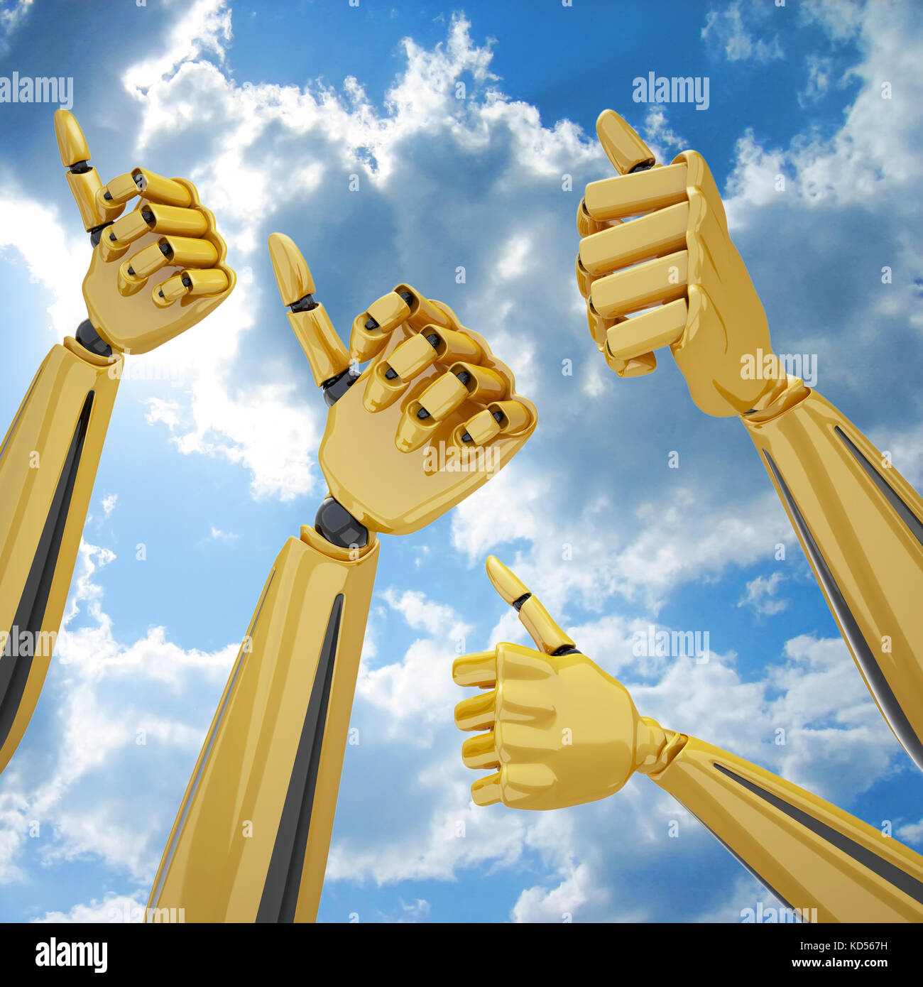 hands with thumb up Stock Photo - Alamy