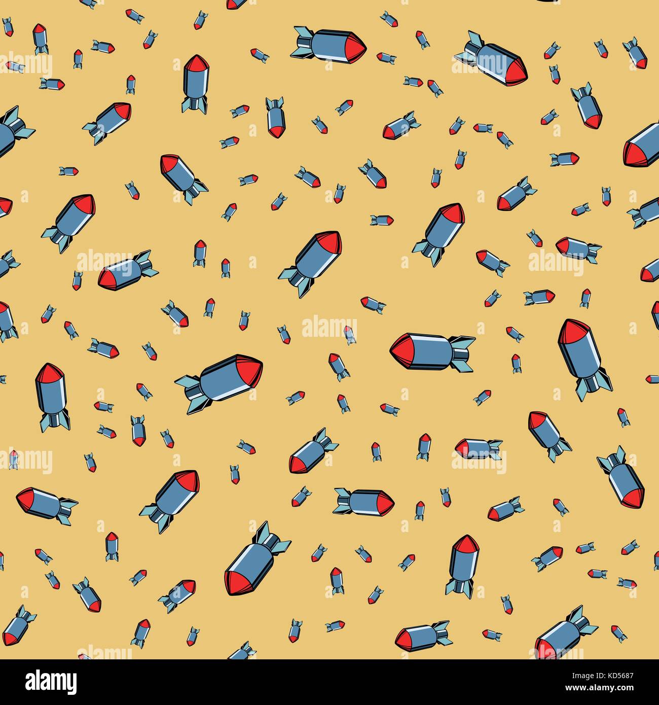 seamless background bomb. Comic book cartoon pop art retro vector ...