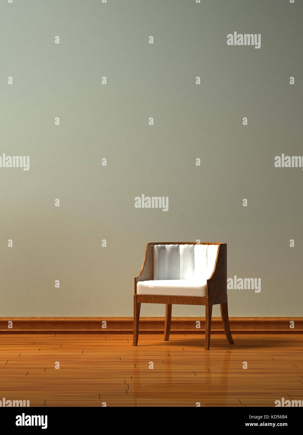 Alone chair in minimalist interior Stock Photo - Alamy