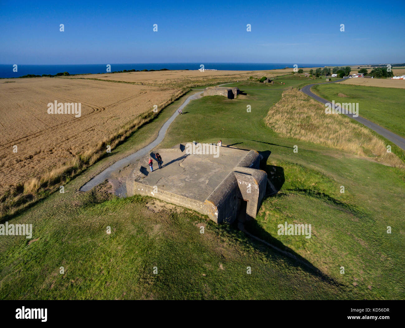 Creances (Normandy, north-western France): the former German battery ...