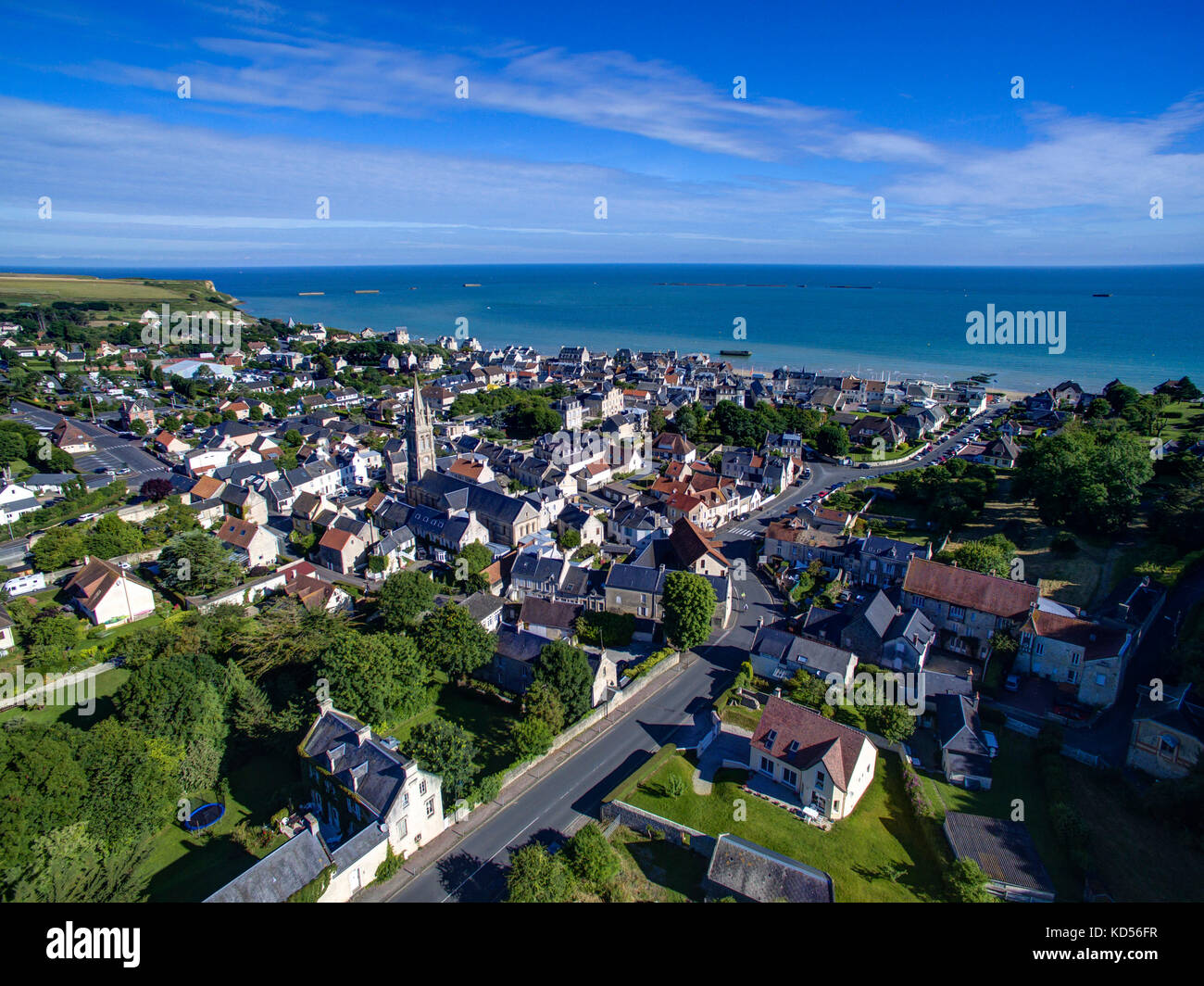 Arromanches les bains aerial hi-res stock photography and images - Alamy