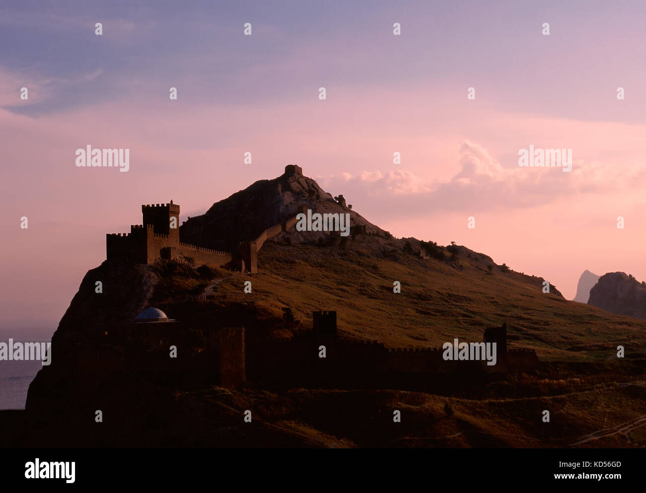 Genoese fortress, Sudak, Crimea, Ukraine Stock Photo - Alamy