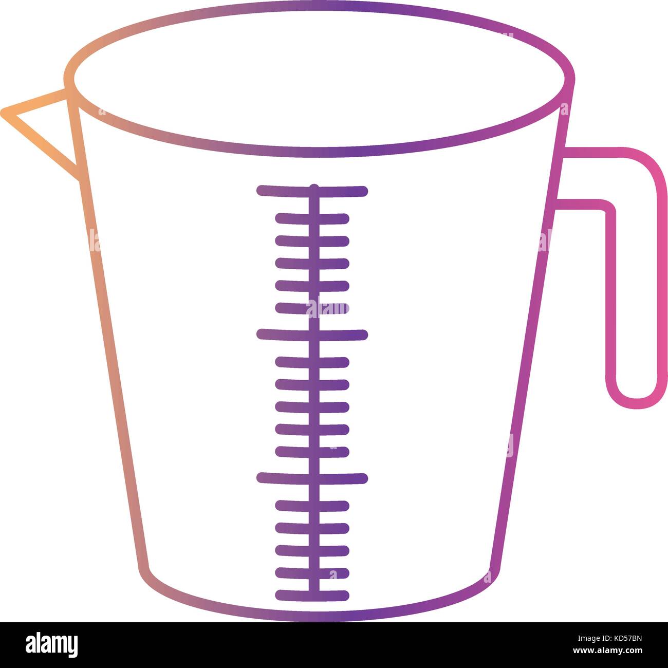 jar with handle and measure scale silhouette gradient color from ...
