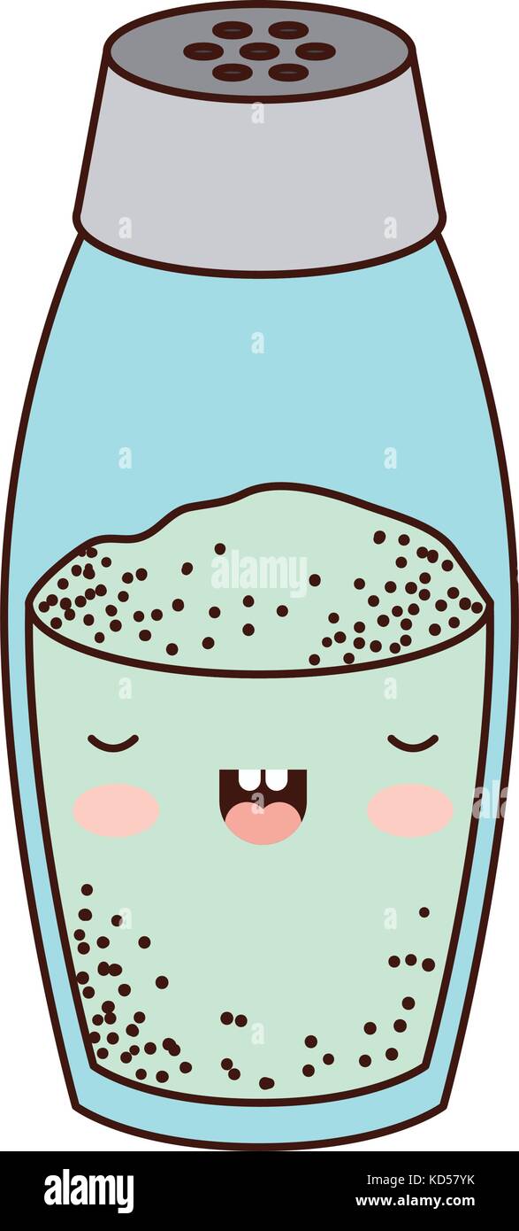 salt container colorful kawaii silhouette Stock Vector Image & Art - Alamy