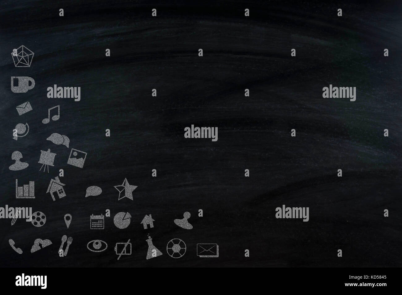 icon on blackboard , symbol Stock Photo - Alamy