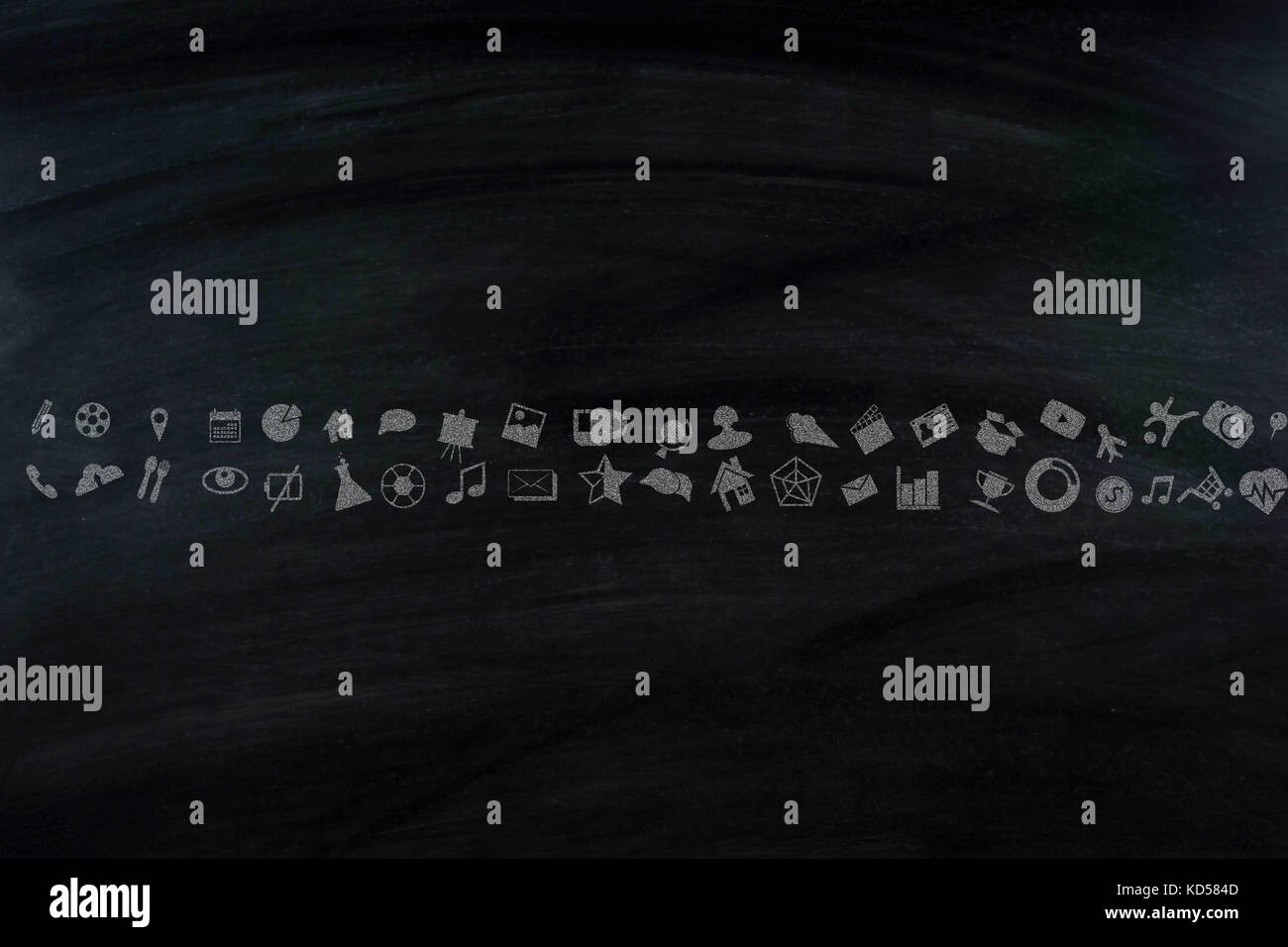 icon on blackboard , symbol Stock Photo - Alamy