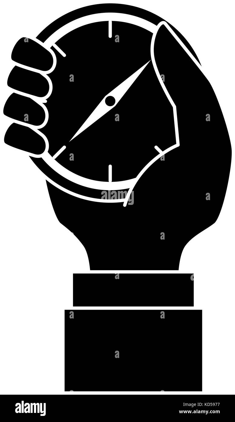Hand Human With Chronometer Timer Isolated Icon Vector Illustration Design Stock Vector Image