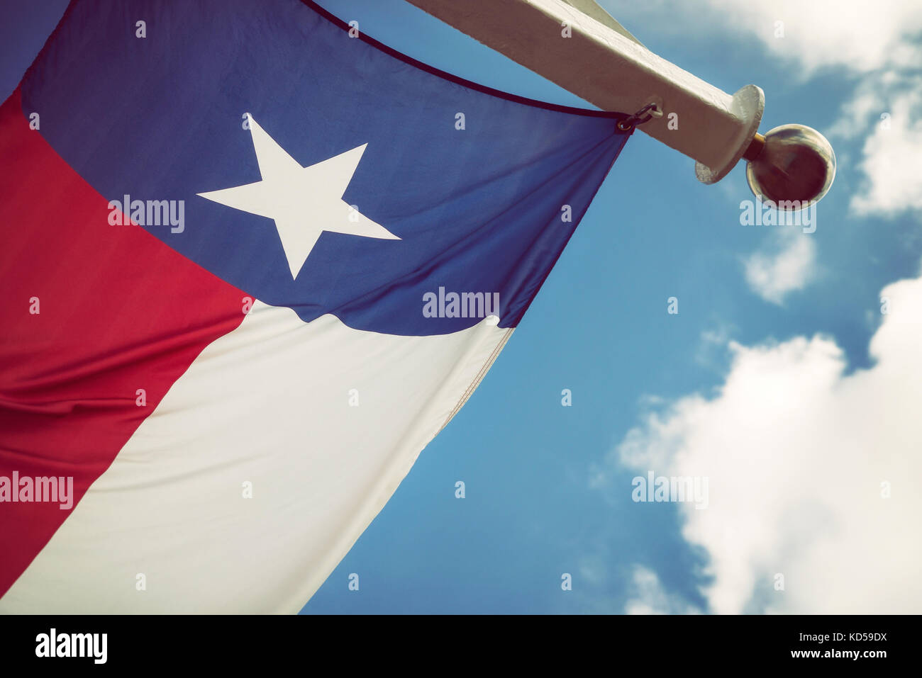 Texas flag waving in wind hi-res stock photography and images - Alamy