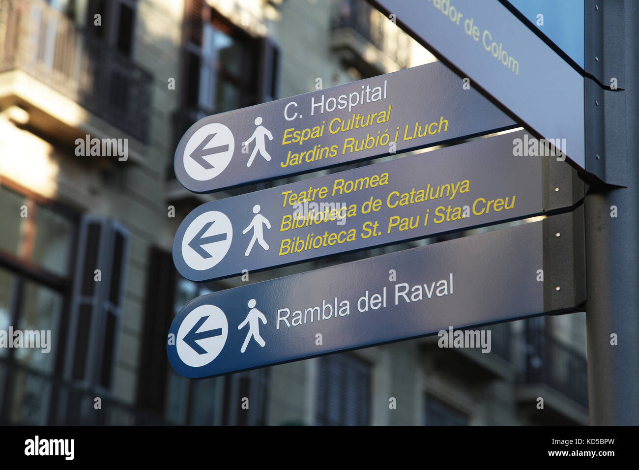 Street sign in Barcelona Catalunya Spain Stock Photo - Alamy
