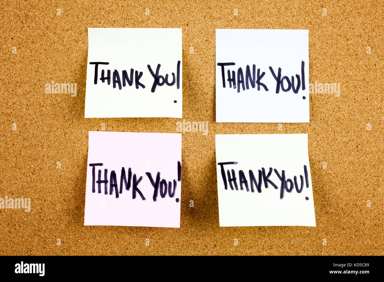 A yellow sticky note writing, caption, inscription with text Thank you ...