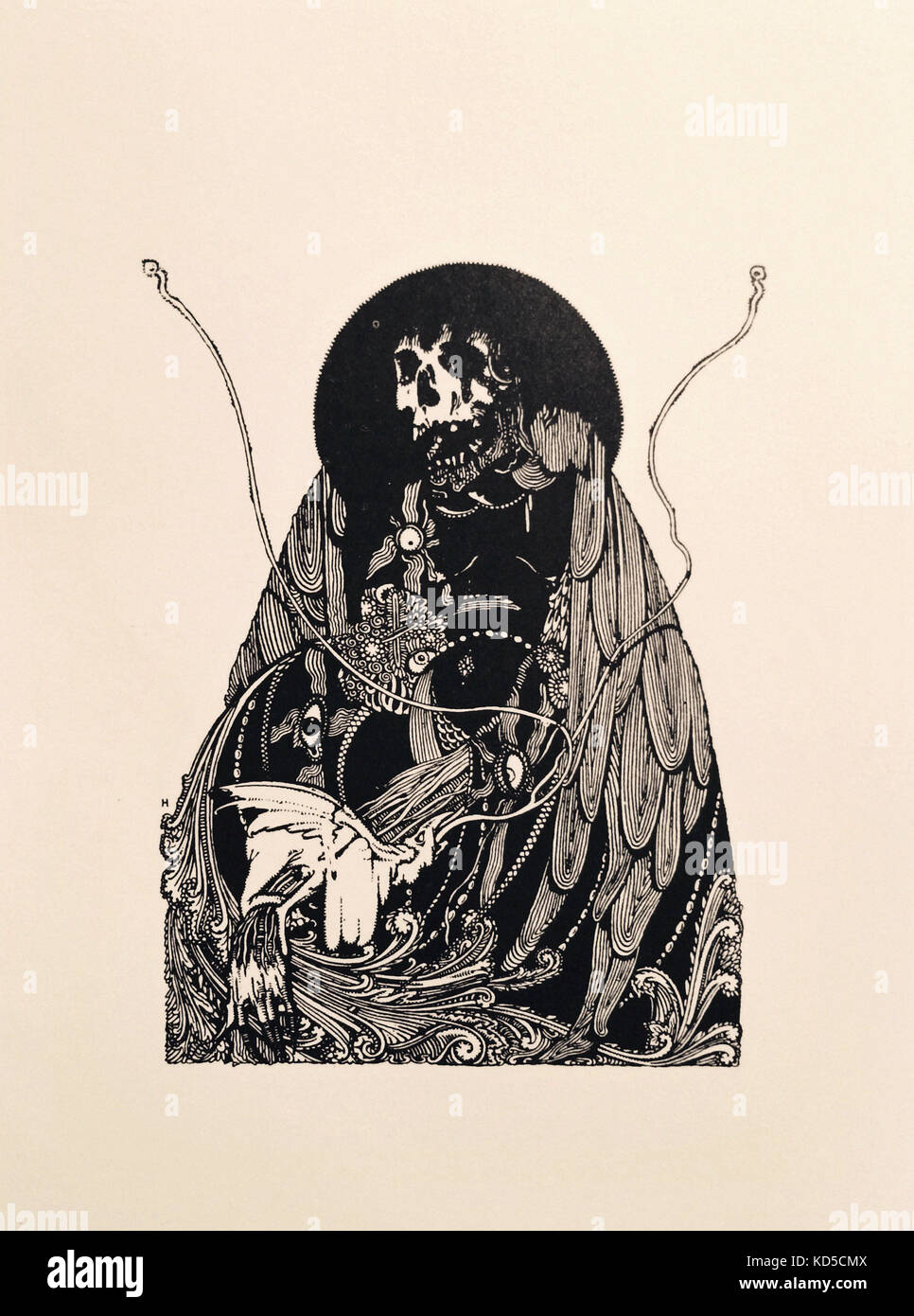 Harry Clarke, Edgar Allan Poe, skull Stock Photo - Alamy