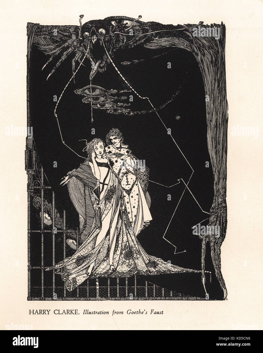 Harry Clarke, illustration - Illustration from Goethe's Faust Stock ...