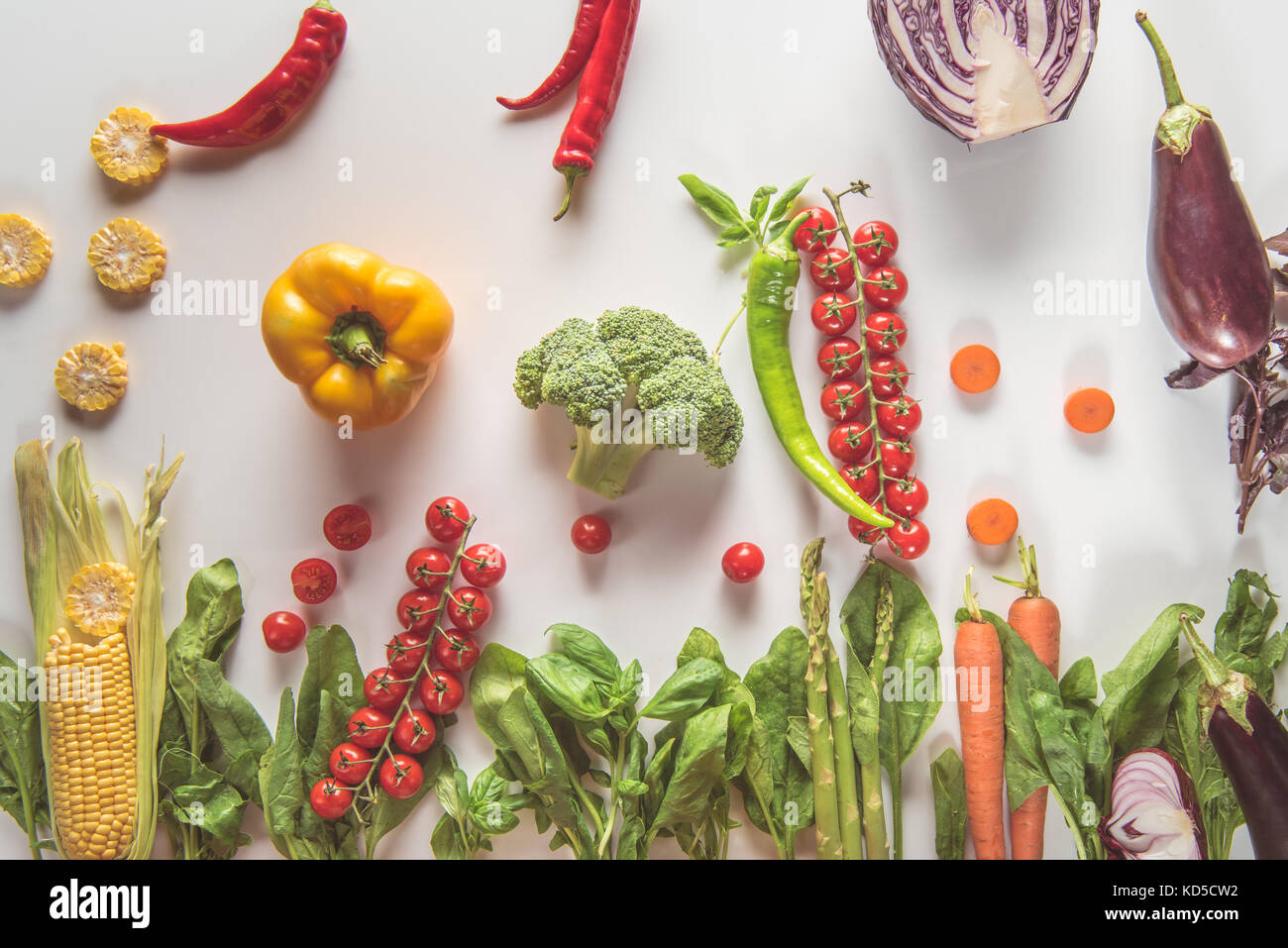 different fresh vegetables Stock Photo - Alamy