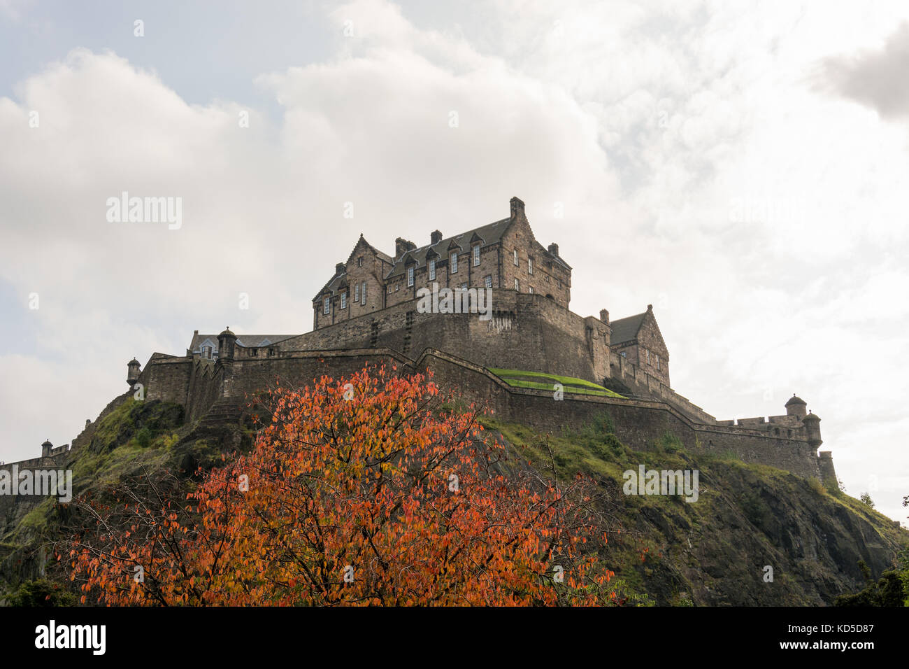 Castle in front orange hi-res stock photography and images - Alamy