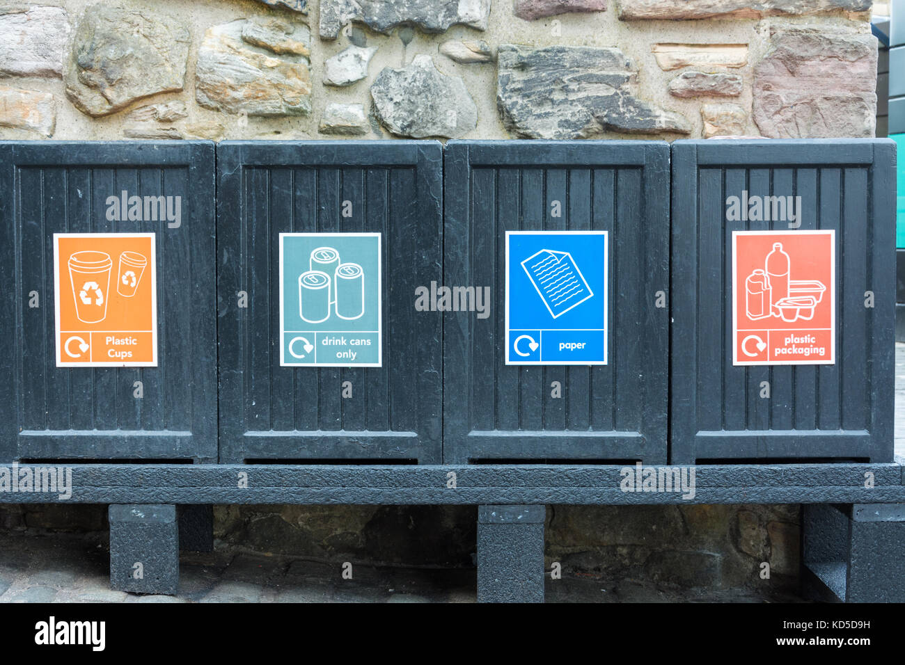 Four garbage container hi-res stock photography and images - Alamy