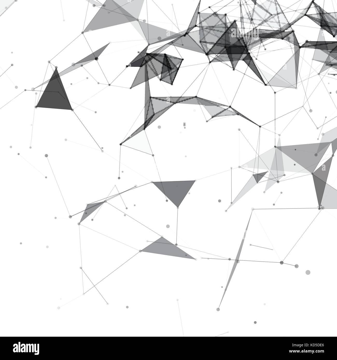 Abstract Black and White Network Mesh on White Background - Vector ...