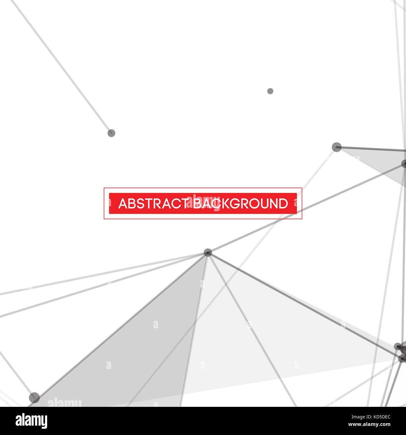 Grey Abstract Network Mesh on White Background with Red Text Frame ...