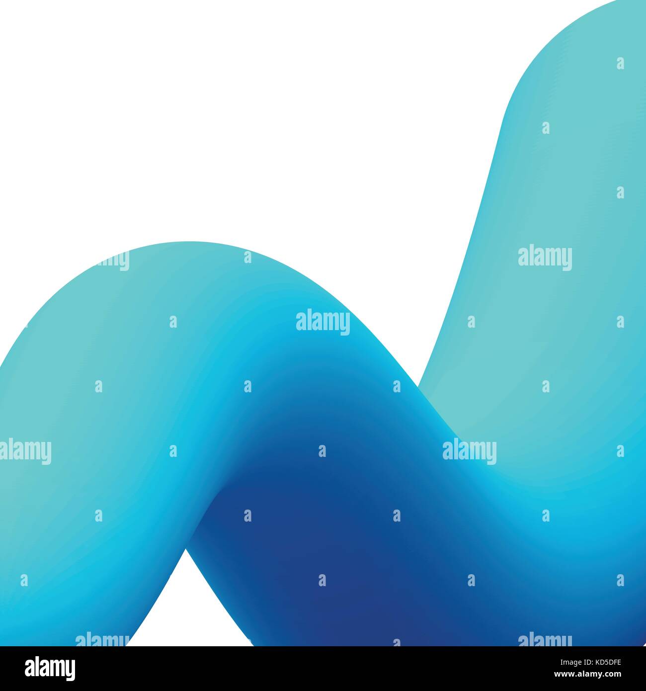 Abstract 3D Blue Curve Lines on White Background Vector Illustration ...