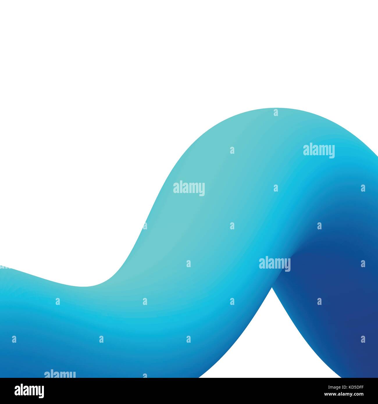 Abstract 3D Blue Curve Lines on White Background Vector Illustration ...