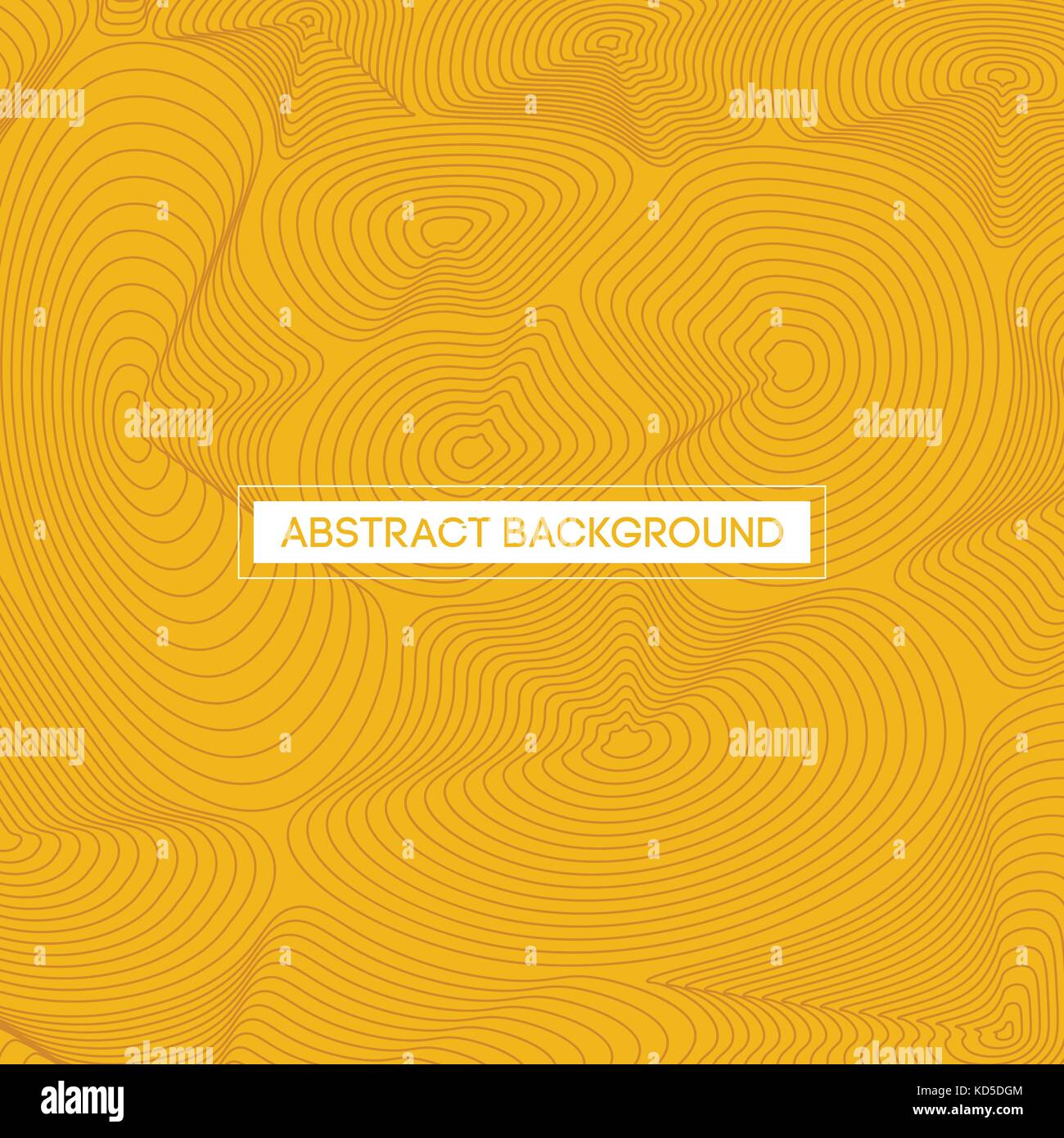 Abstract Orange Topographic Lines Map Vector Illustration on Yellow ...