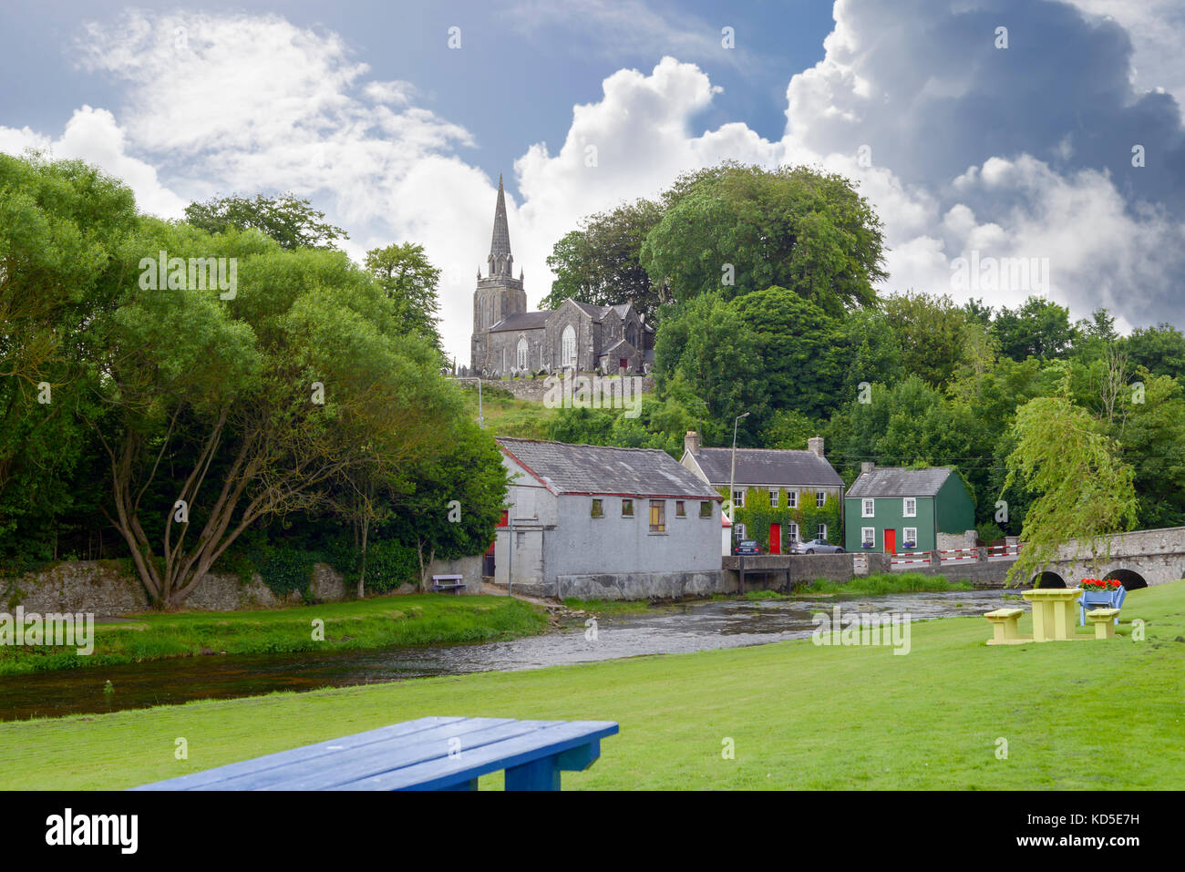 scenic view of castletownroche park and church in county cork ireland ...