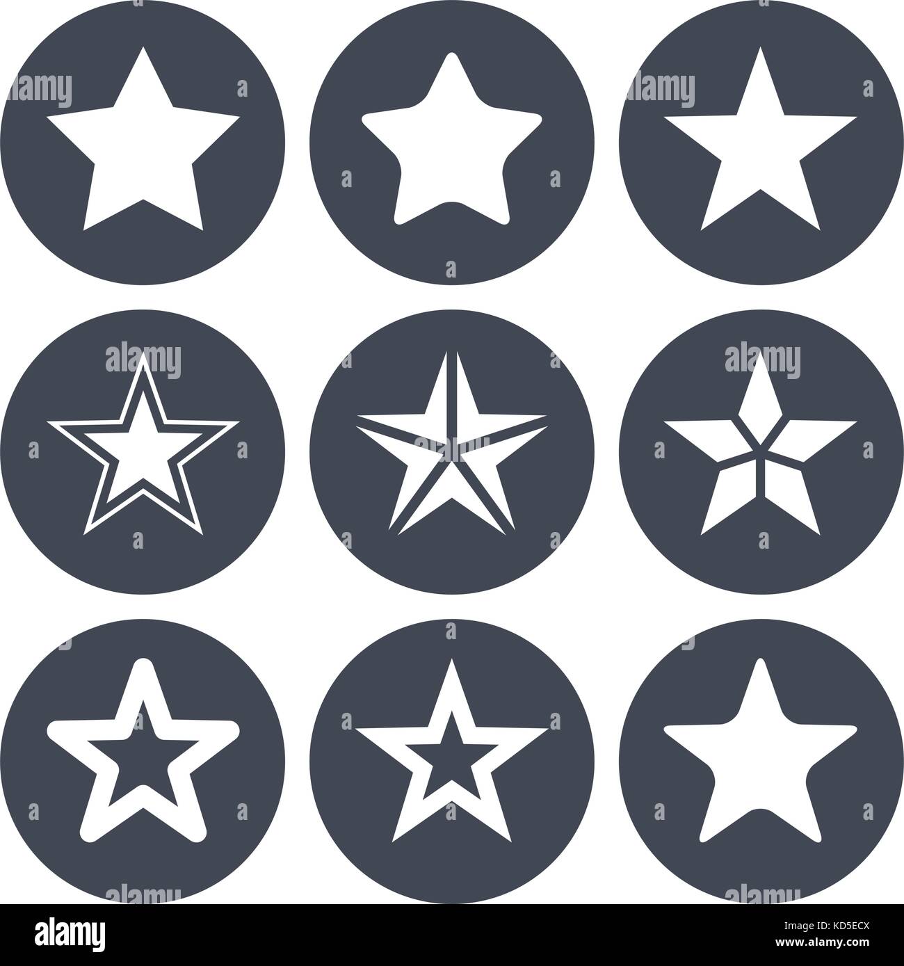 Rounded star rating in Stock Vector Images - Alamy
