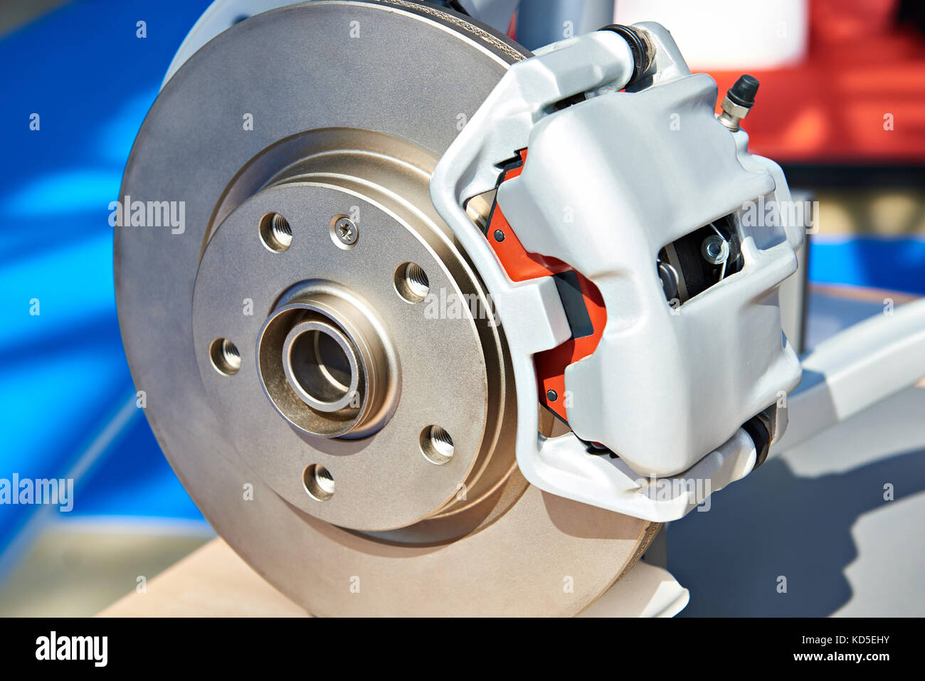 Front caliper and brake disc closeup Stock Photo - Alamy