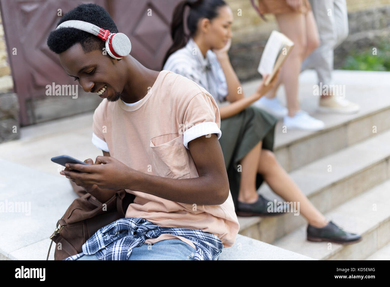 African group headphones hi-res stock photography and images - Alamy