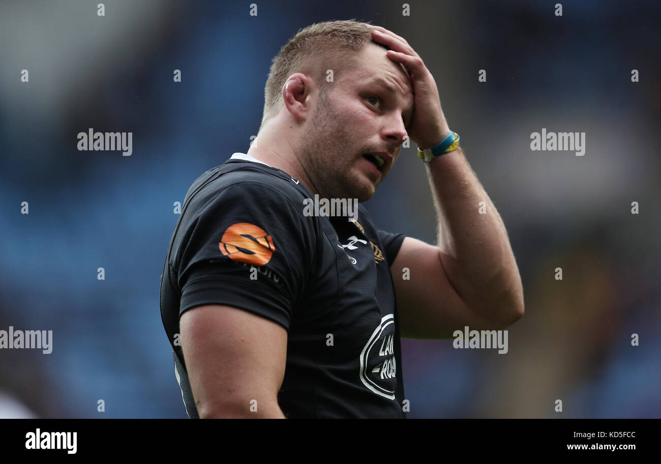 Wasps Thomas Young during the Aviva Premiership match at the Ricoh ...