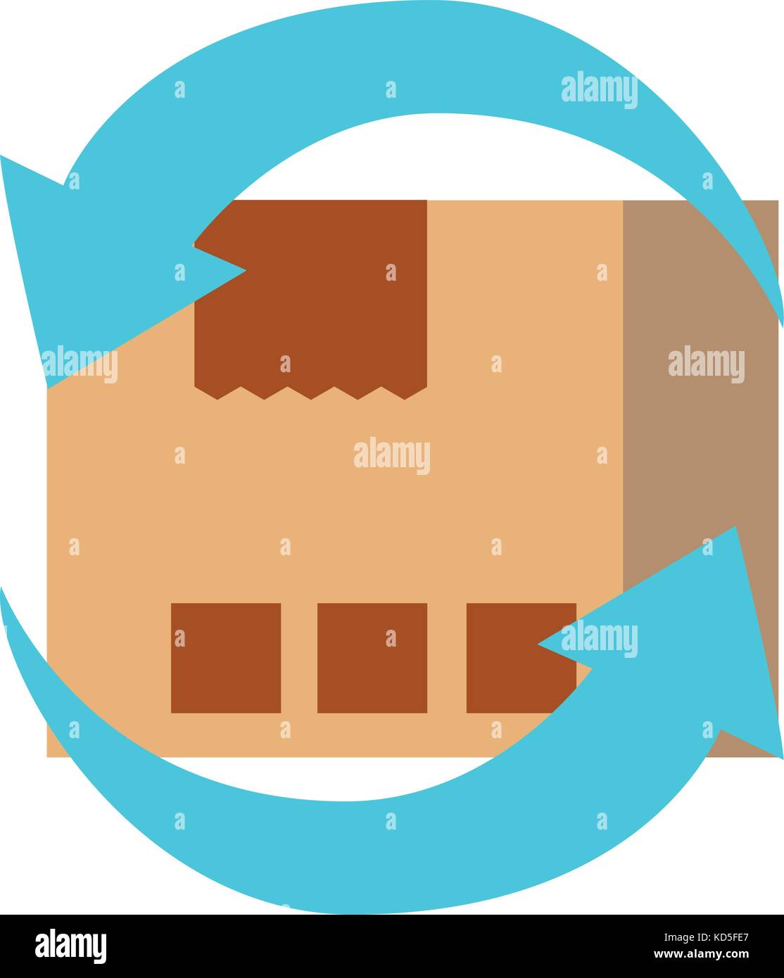 Cardboard box with arrows Stock Vector Images - Alamy