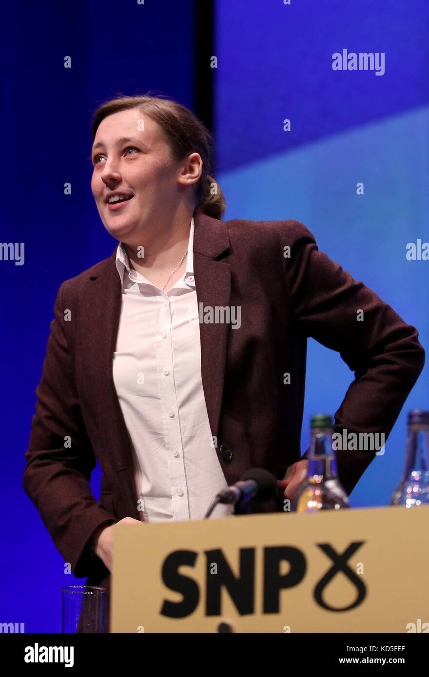 Mhairi Black MP addresses delegates at the Scottish National Party ...