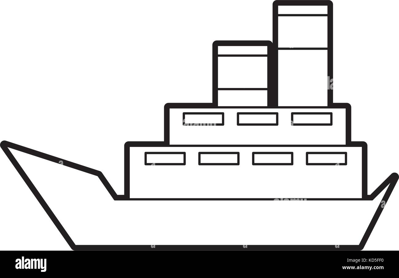 sea boat transport delivery vehicle logistic Stock Vector Image & Art ...