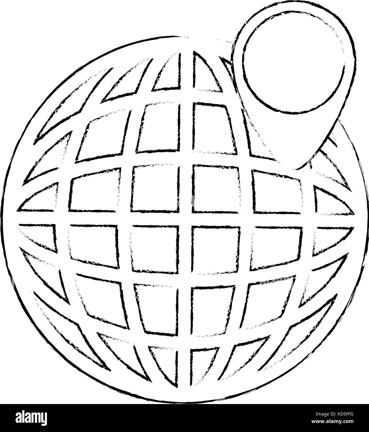 planet with pointer location vector illustration design Stock Vector ...
